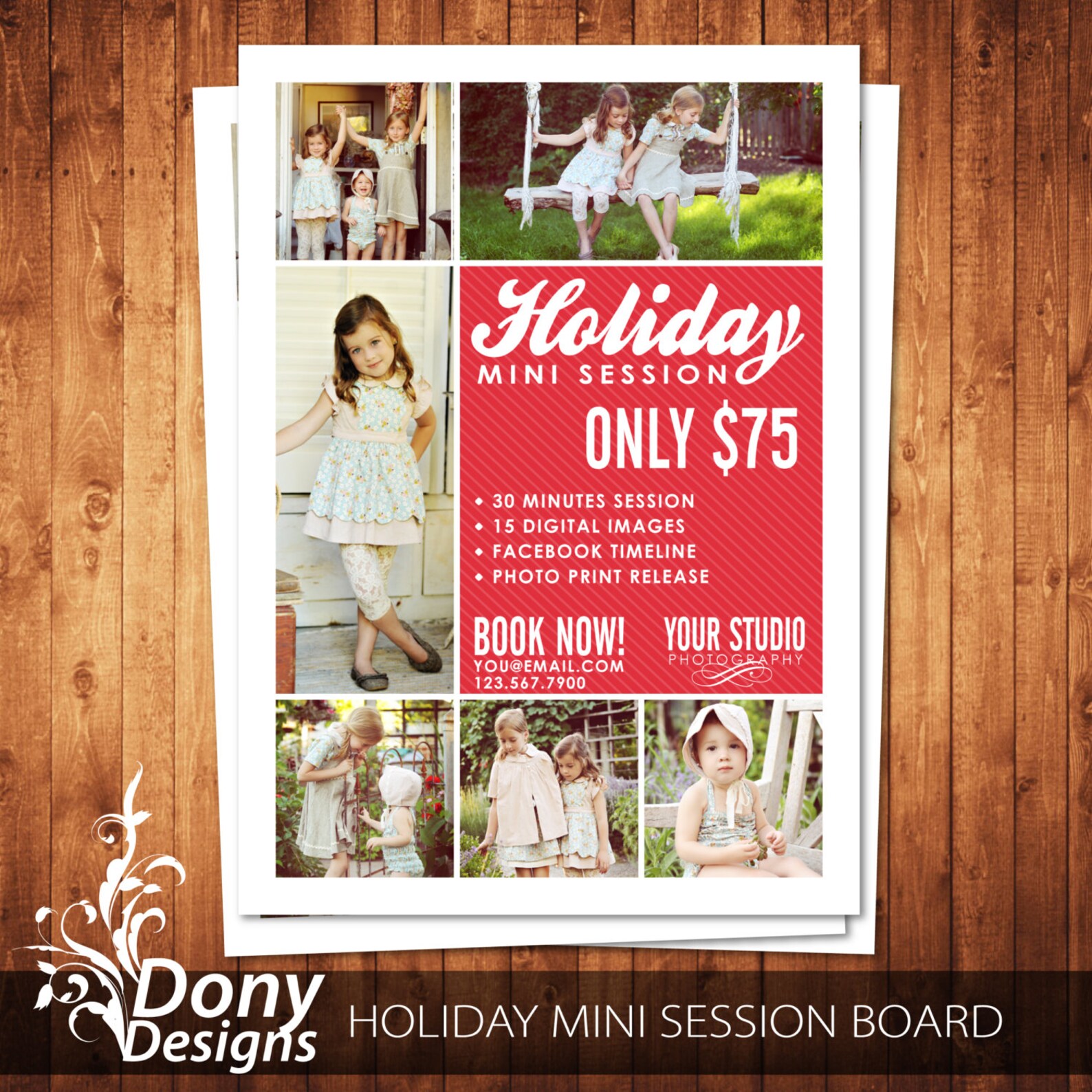 Holiday Mini Session Template, Outdoor Mini Session, Christmas Template ...