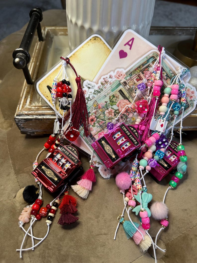 Vintage Casino Junk Journal Charm Bookmark - Etsy