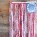 Red White and Blue Rag Flag Ribbon Flag Primitive American - Etsy