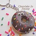 Donut Keychain, Donut Key Ring, Donut Bookbag Charm, Donut Charm ...