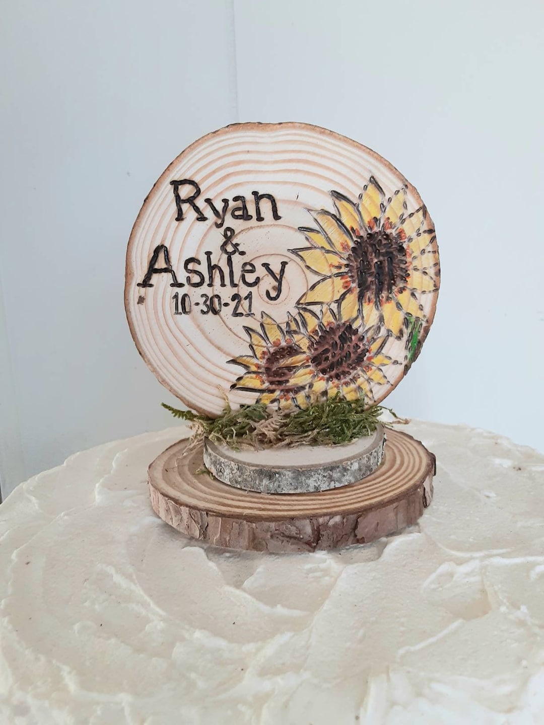 Sunflower Wedding Cake Topper, Sunflower Wedding, Sunflower Cake Topper ...