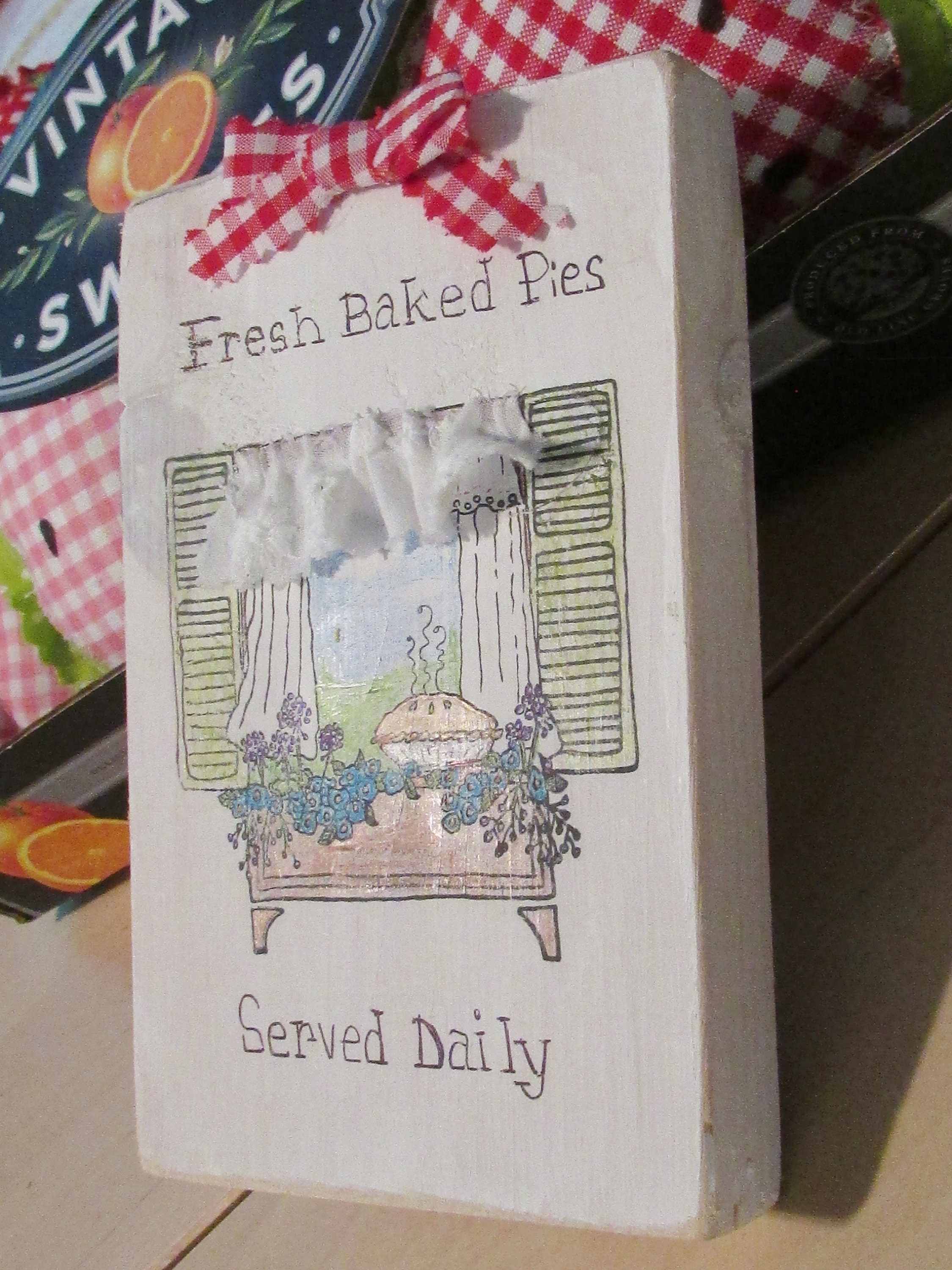 MINI Pie Sign Tiered Tray Decor Fresh Baked Pies Served Daily | Etsy