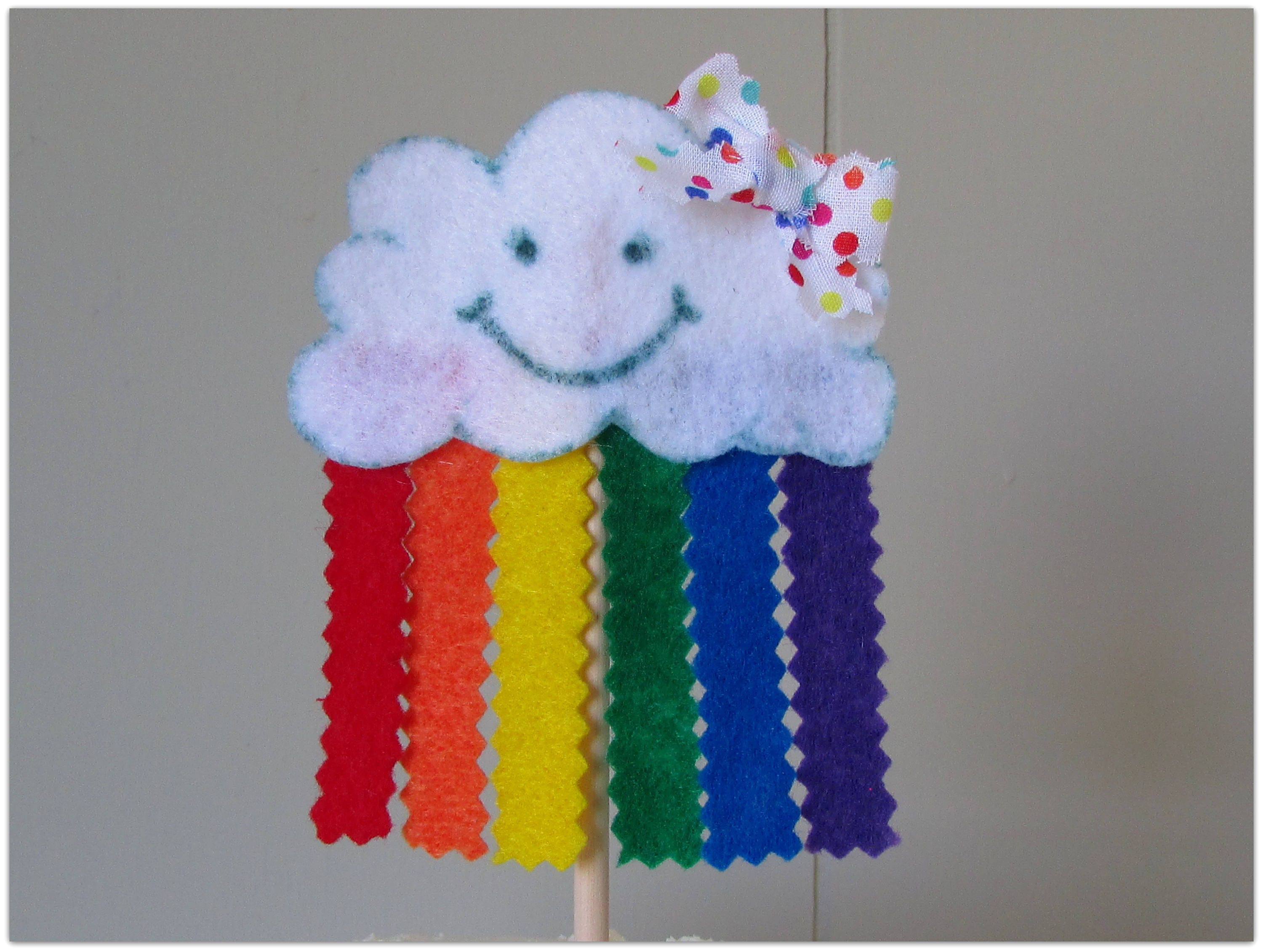 Rainbow Cake Topper Cloud Cake Topper Rainbow Party | Etsy