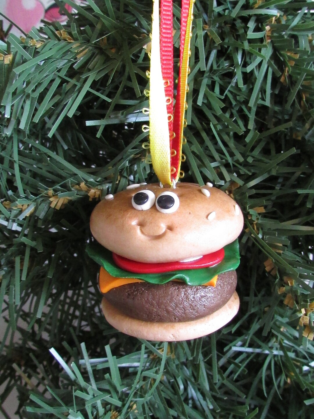 Cheeseburger Christmas Ornament, Cheeseburger Ornament, Burger Ornament ...