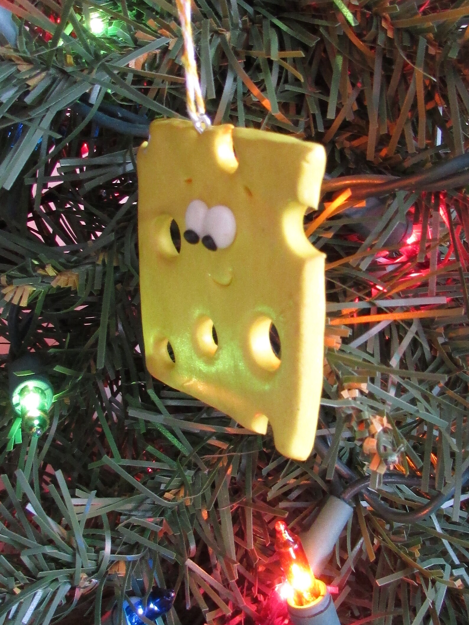 Cheese Christmas Ornament Swiss Cheese Christmas Ornament Yellow Cheesy ...