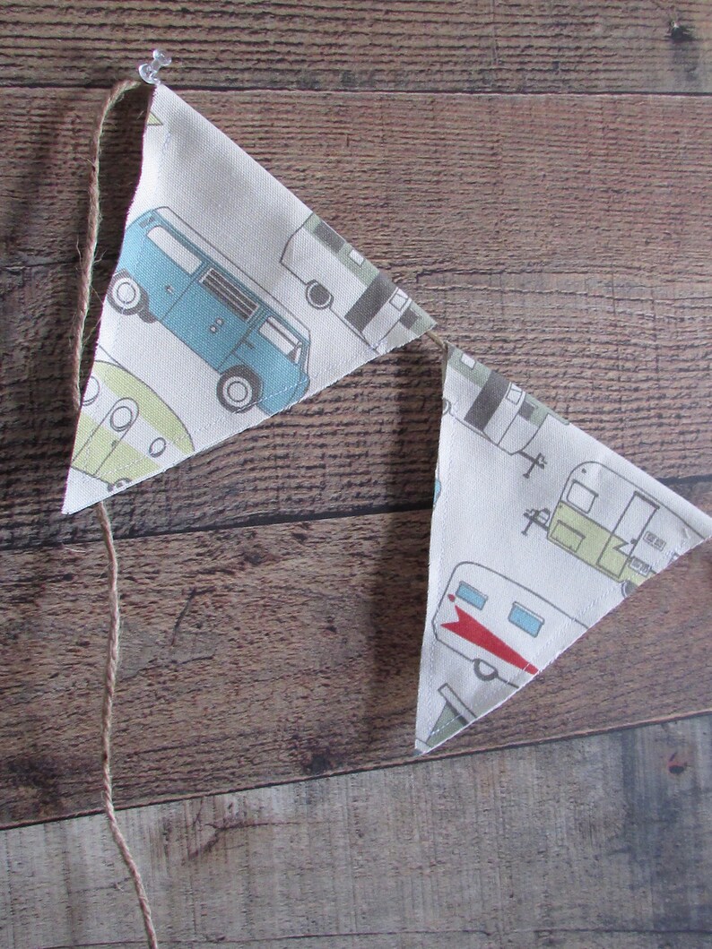 Retro Camper Banner Vintage Camping Pennant Fabric Banner - Etsy