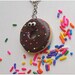 Donut Keychain Donut Key Ring Donut Bookbag Charm Donut - Etsy