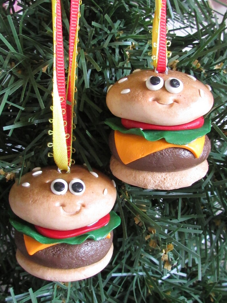 Cheeseburger Christmas Ornament Cheesburger Ornament Burger - Etsy