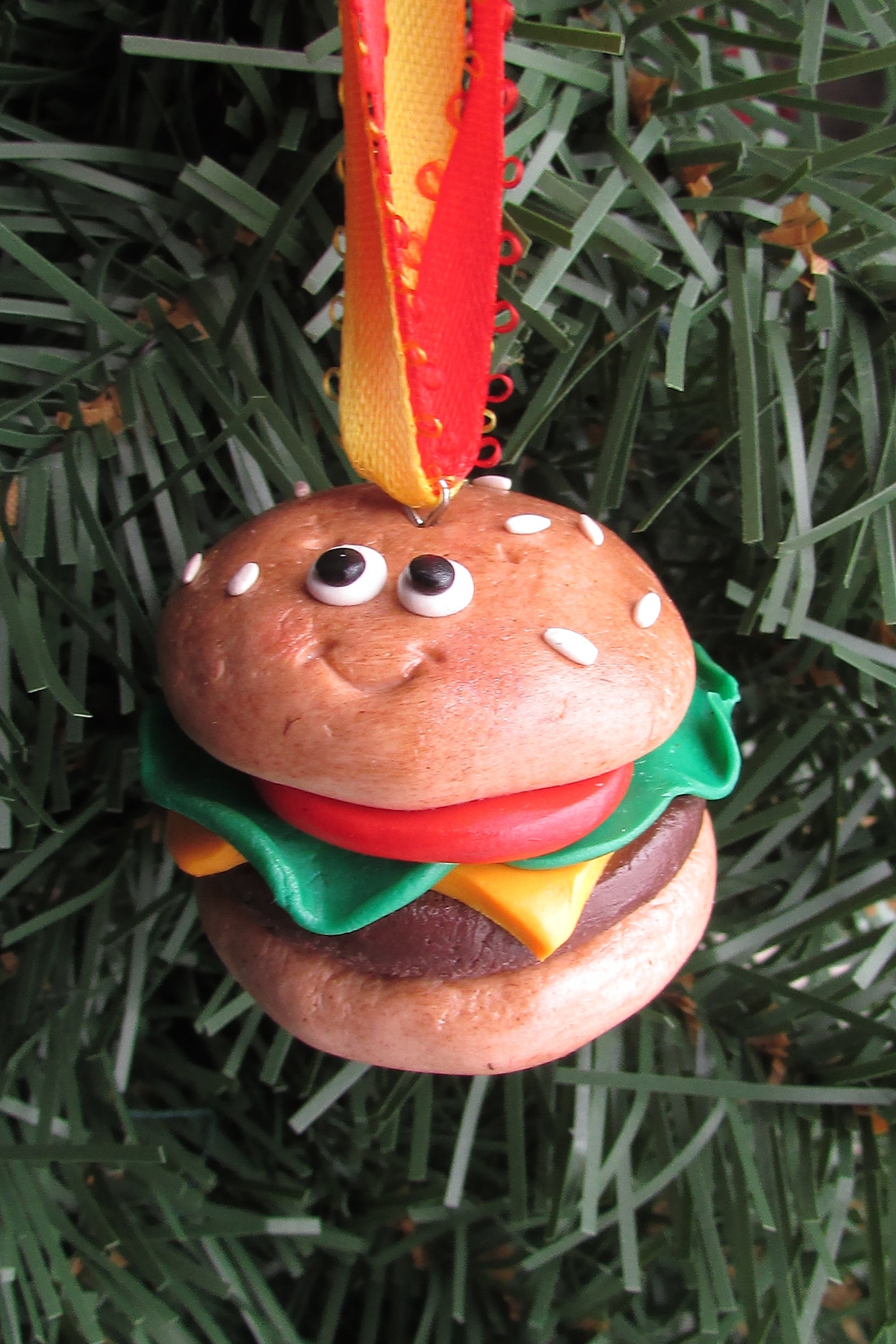 Cheeseburger Christmas Ornament, Cheesburger Ornament, Burger Ornament ...