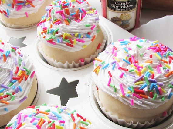 1 Fake Cupcakes For Display Faux Cupcake Fake Baked Goods Tiered Tray ...