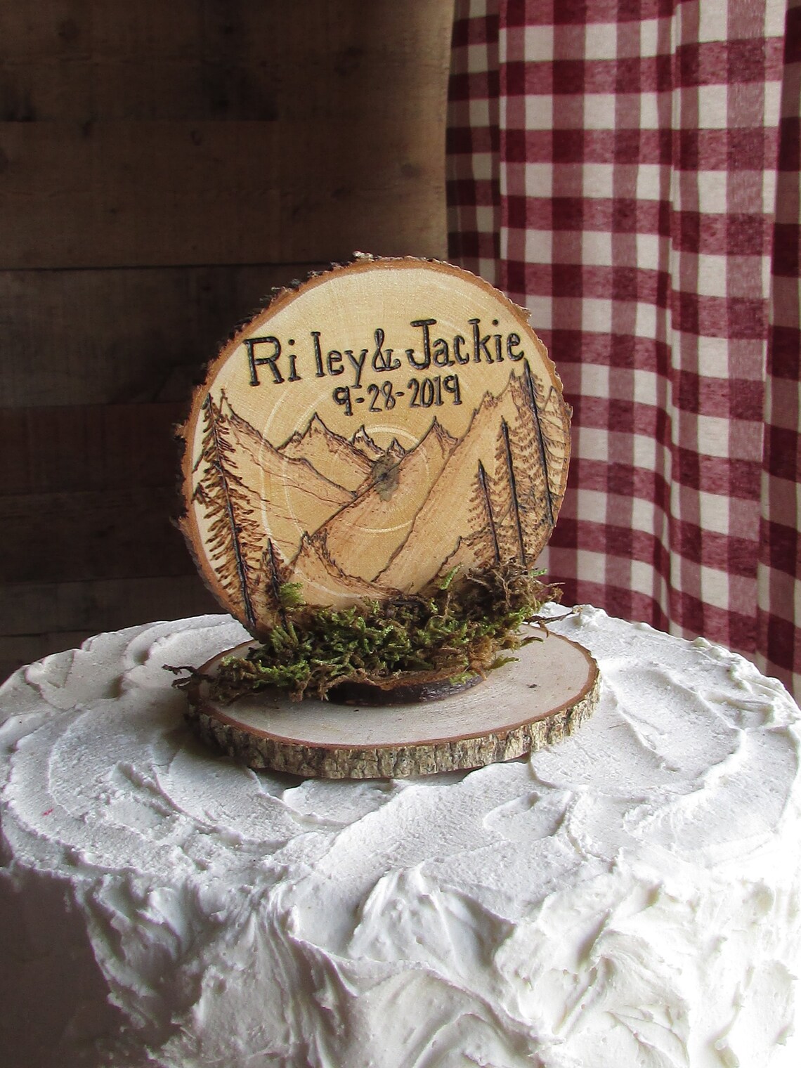Mountain Wedding Cake Topper Mountain Wedding Woodland Wedding - Etsy