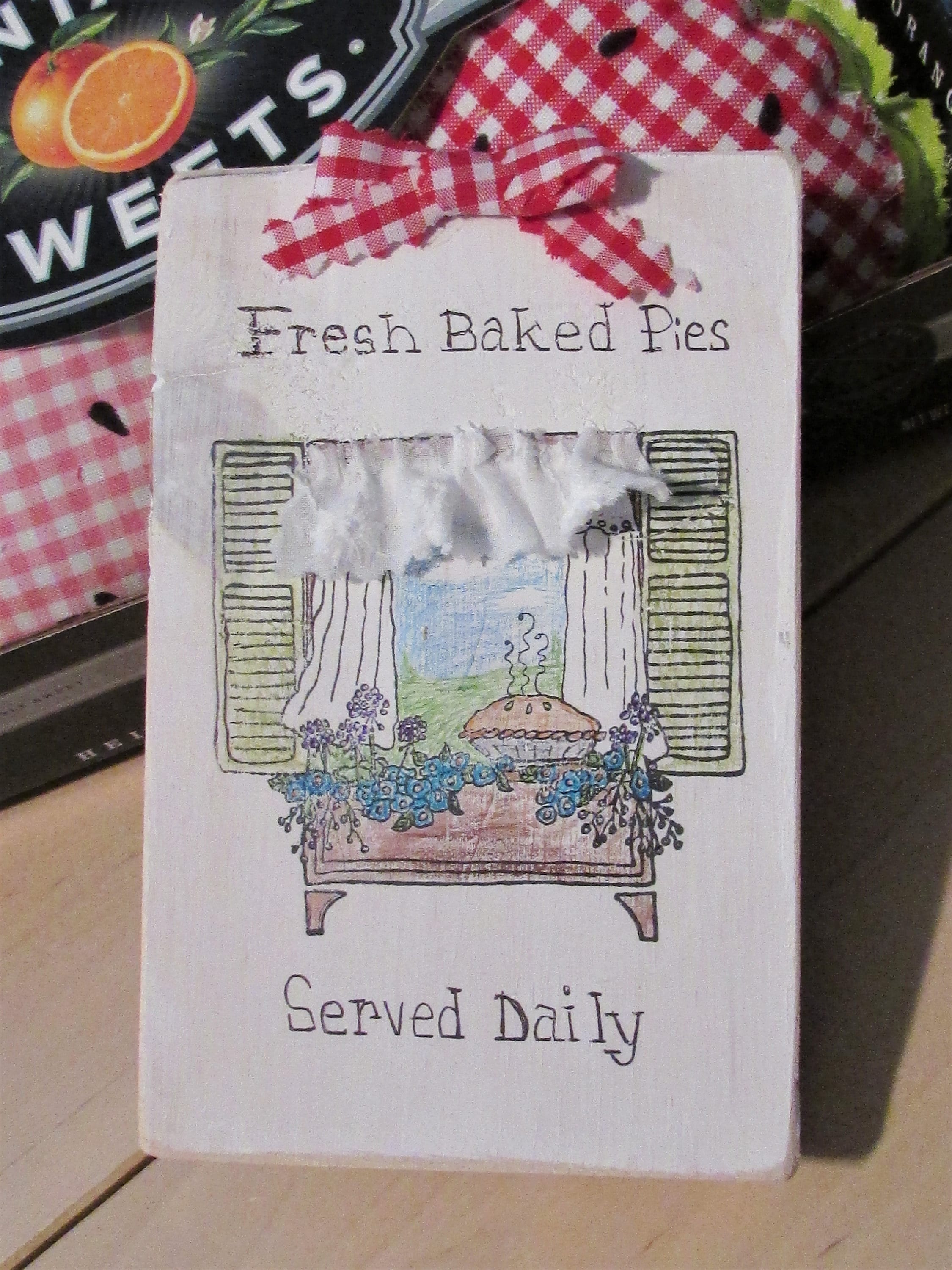 MINI Pie Sign Tiered Tray Decor Fresh Baked Pies Served Daily | Etsy