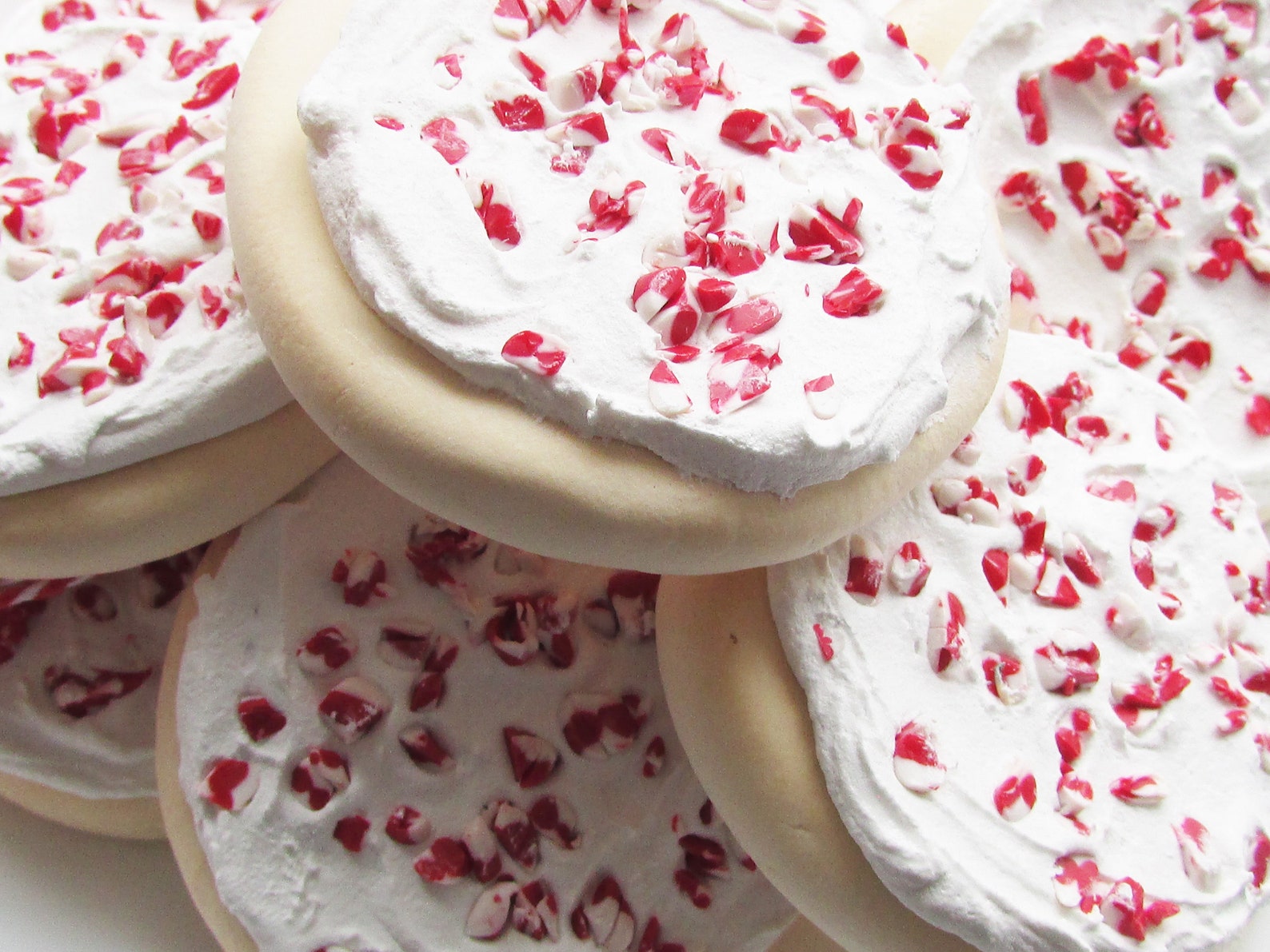 Crushed Peppermint Fake Sugar Cookies for Display Faux Cookie - Etsy
