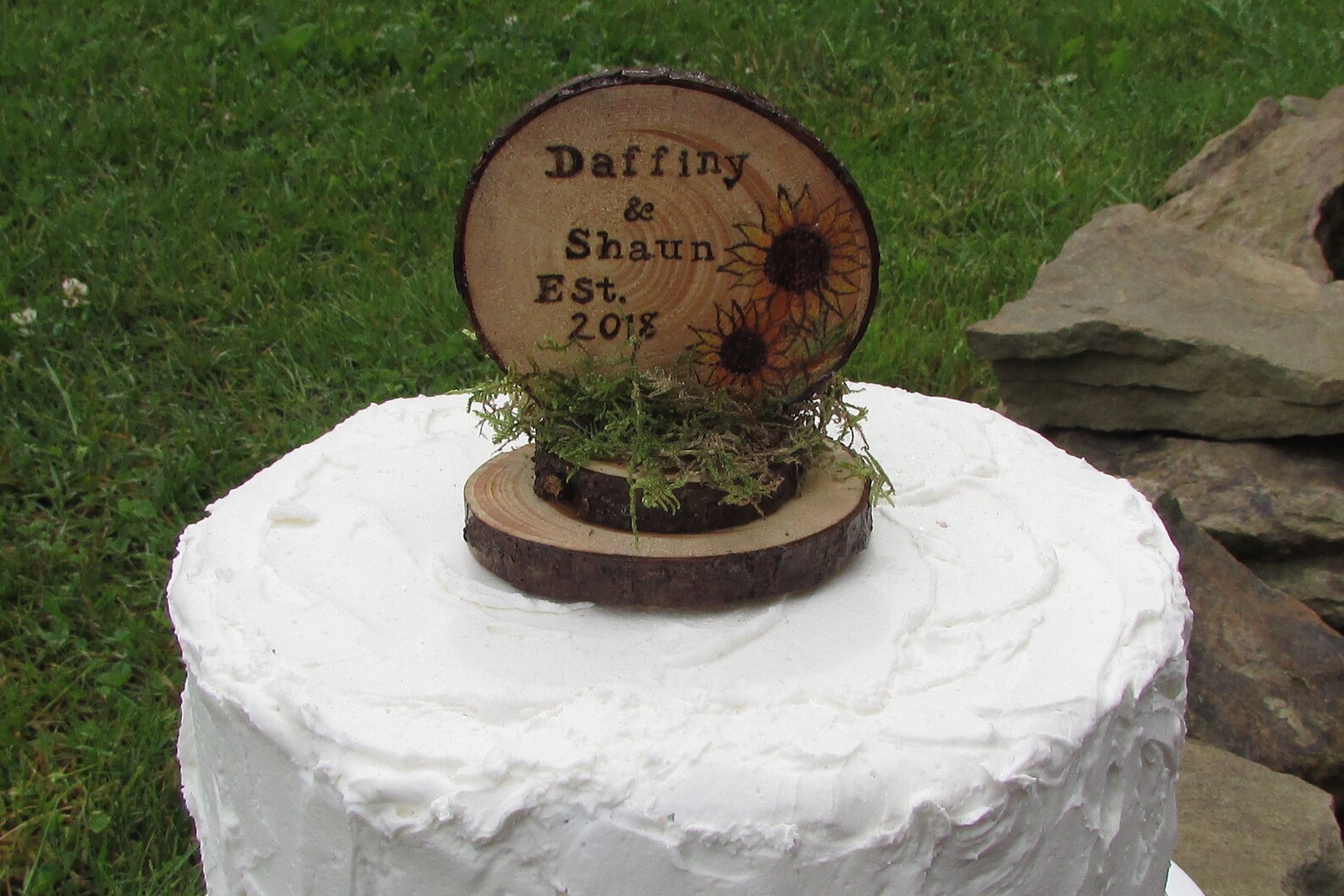 Sunflower Wedding Cake Topper, Sunflower Wedding, Sunflower Cake Topper ...