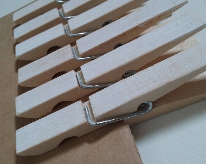White Clothespin Photo Hangers, Distressed White Photo Hangers ...