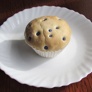 Fake Blueberry Muffins Faux Muffins Fake Baked Goods Tiered Tray Decor ...