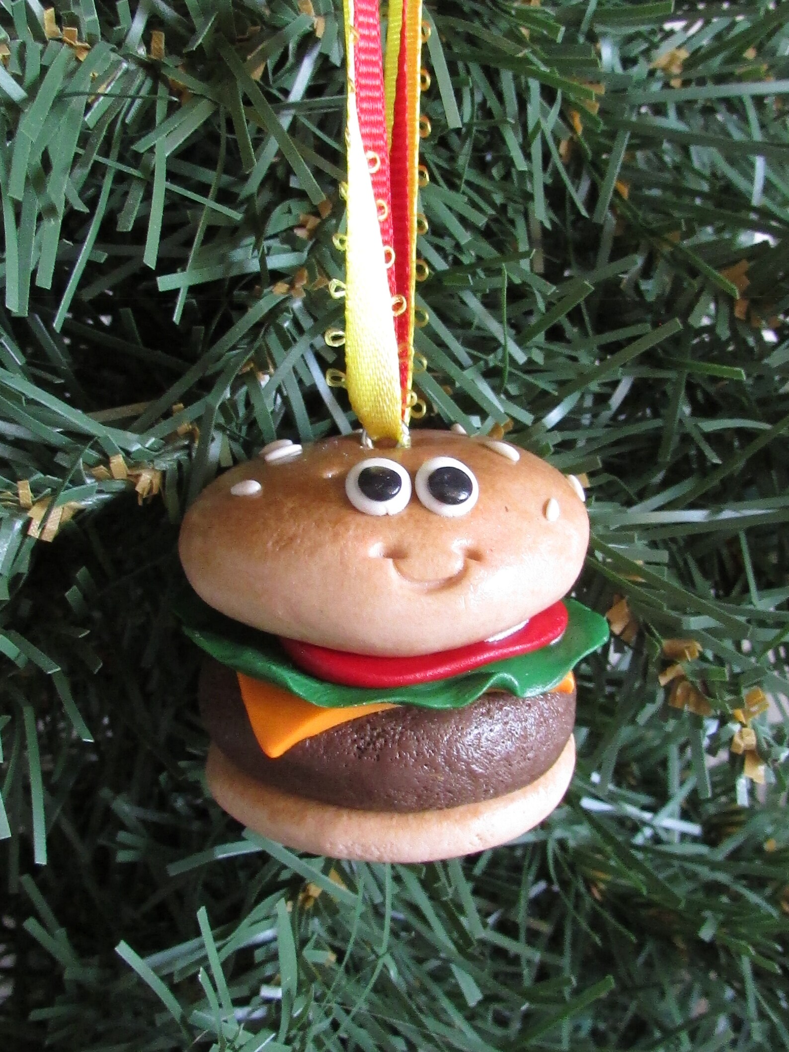 Cheeseburger Christmas Ornament, Cheeseburger Ornament, Burger Ornament ...