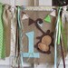 MONKEY High Chair Banner Monkey Birthday Party First Birthday - Etsy