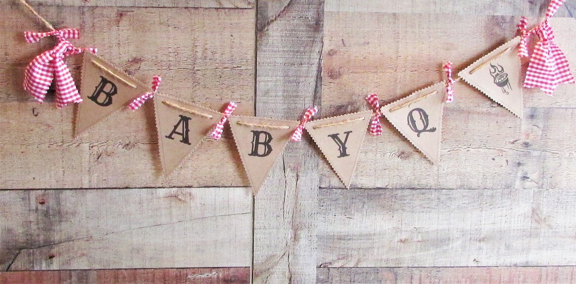 Babyq Banner Babyq Baby Shower Baby Q BBQ Barbeque Baby Shower Banner ...