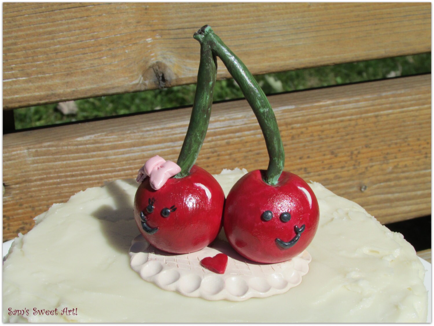 Cherry Wedding Cake Topper Pie Wedding Cake Topper Cherries - Etsy