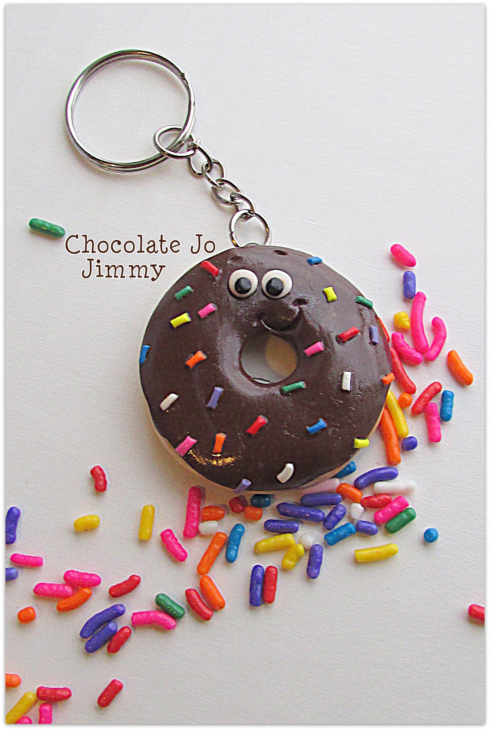 Donut Keychain Donut Key Ring Donut Bookbag Charm Donut - Etsy