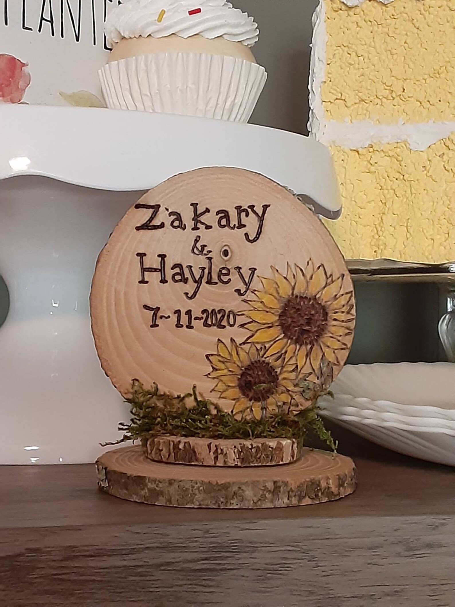 Sunflower Wedding Cake Topper, Sunflower Wedding, Sunflower Cake Topper ...