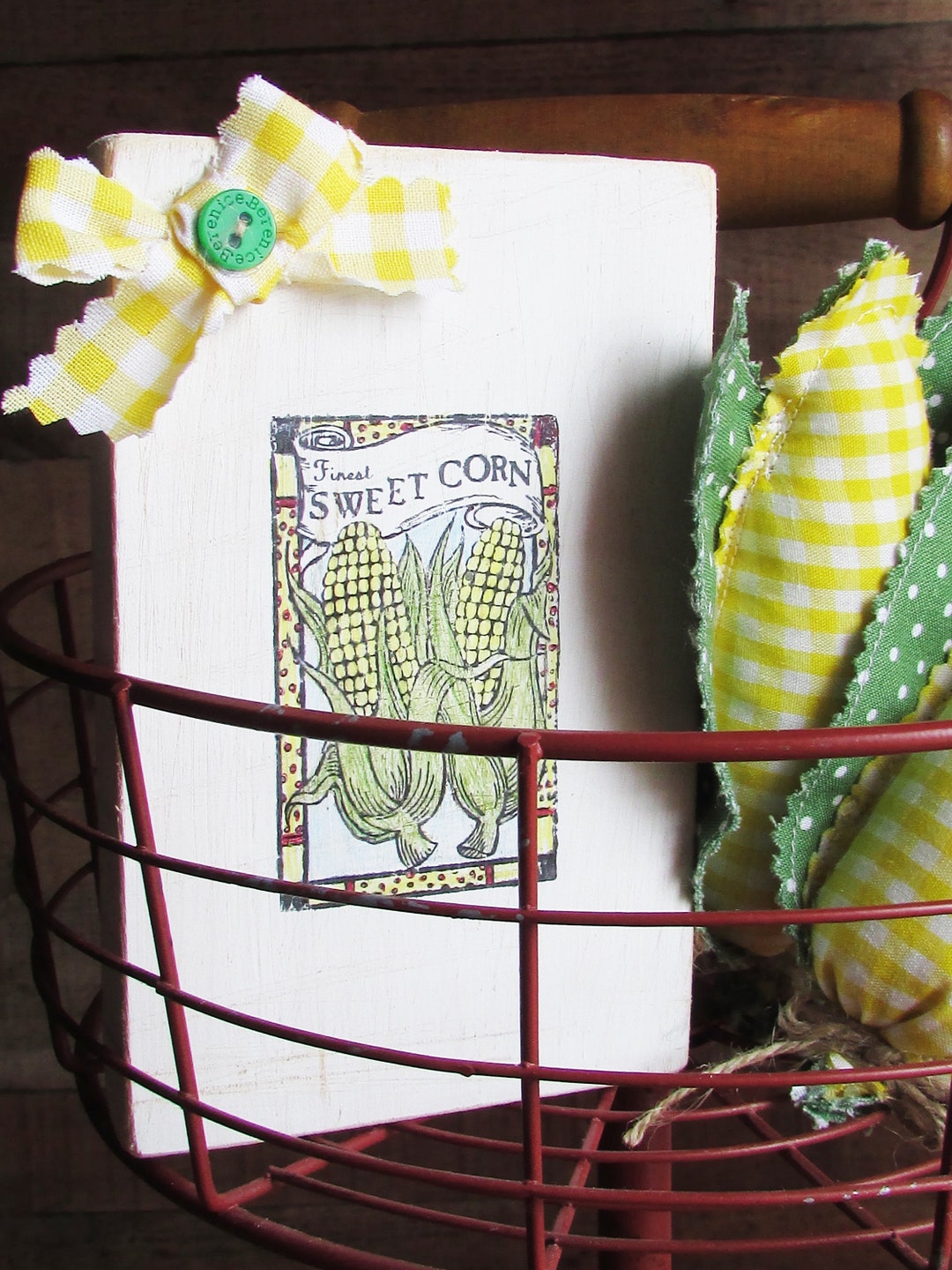 MINI Sign Corn Tiered Tray Decor Wood Sign Farmhouse Tray Decoration ...