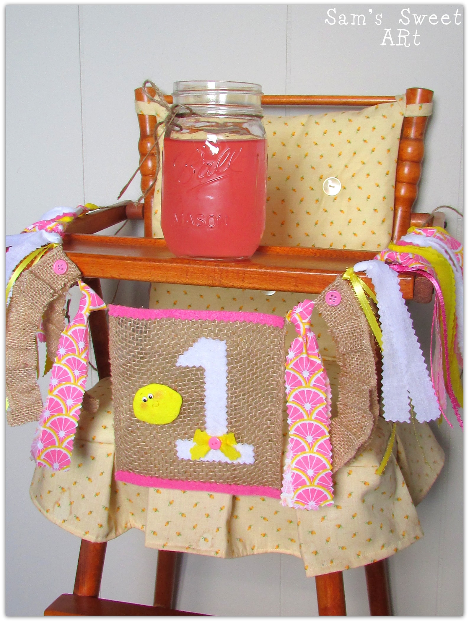 Pink Lemonade High Chair Banner Lemonade First Birthday Pink - Etsy