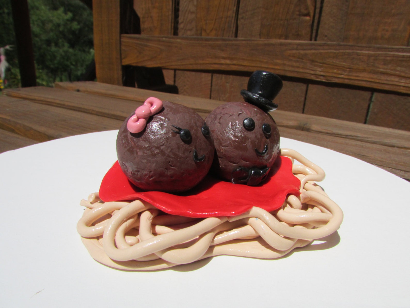 Spaghetti & Meatballs Wedding Cake Topper Meatball Bride and - Etsy