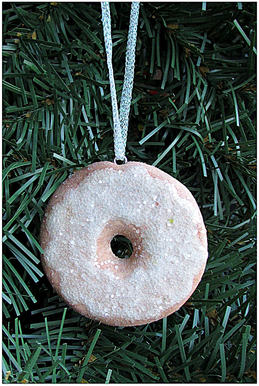 Donut Christmas Ornament, Donut Ornament, Doughnut Ornament, Frosted ...