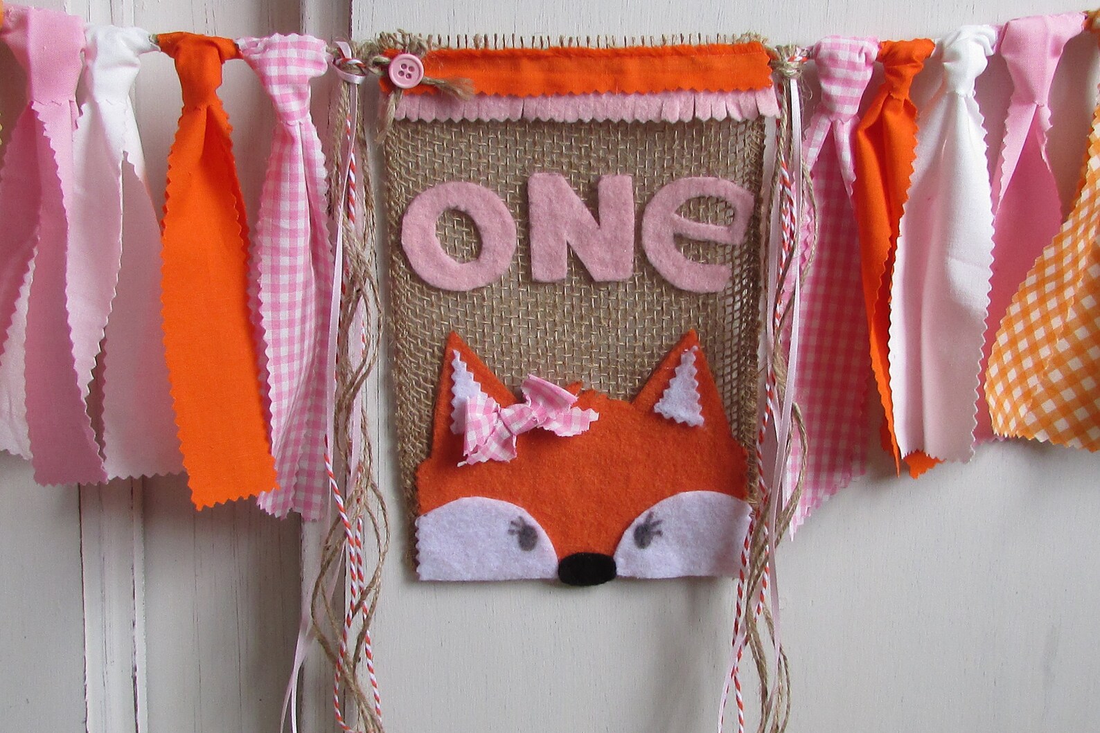 Fox High Chair Banner Fox First Birthday Banner Woodland - Etsy