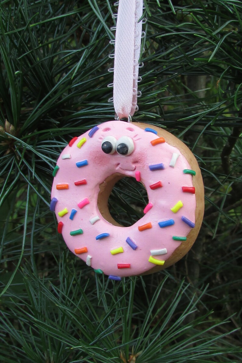 Donut Christmas Ornament Pink Donut Ornament Christmas - Etsy