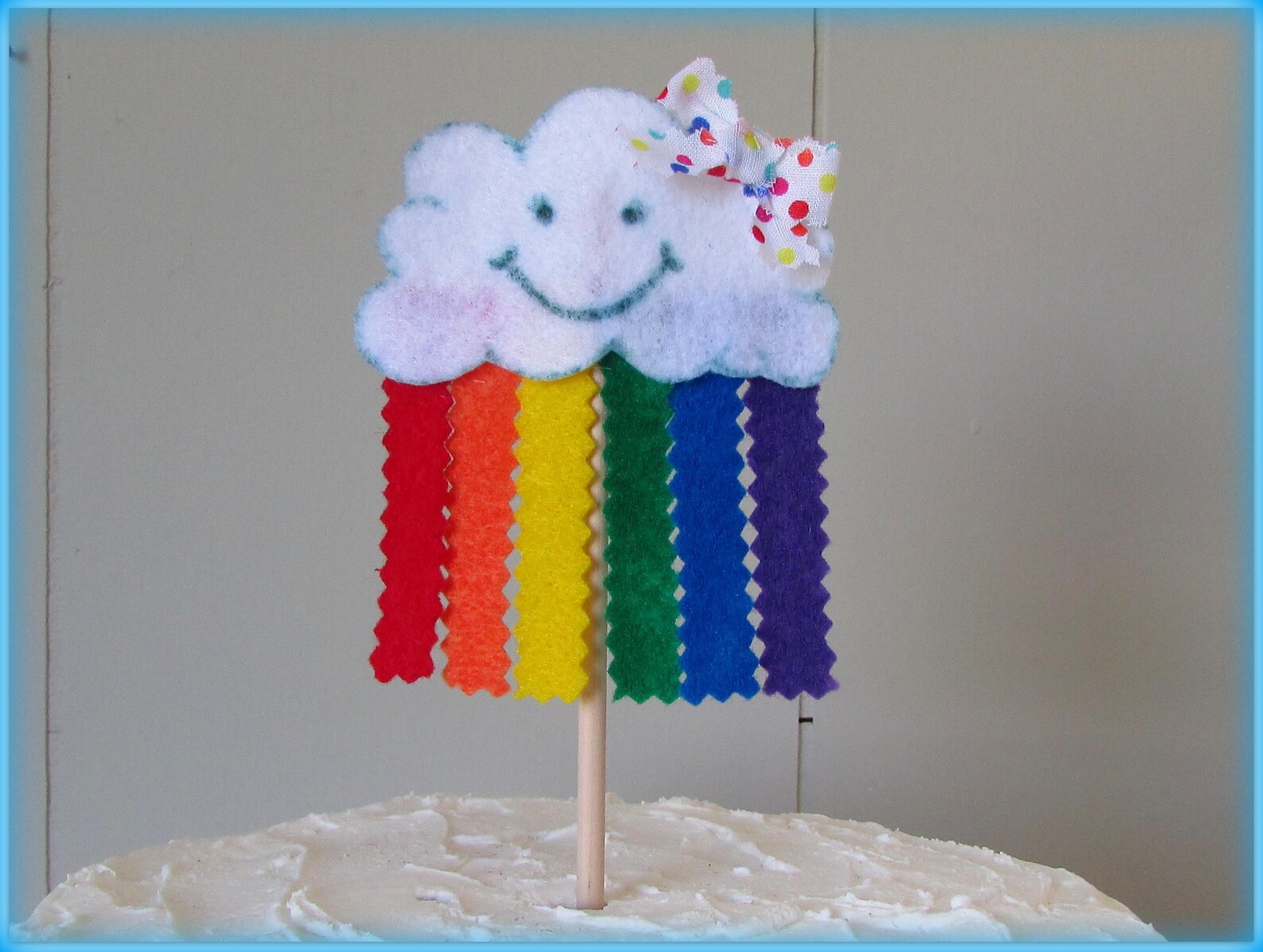 Rainbow Cake Topper Cloud Cake Topper Rainbow Party | Etsy