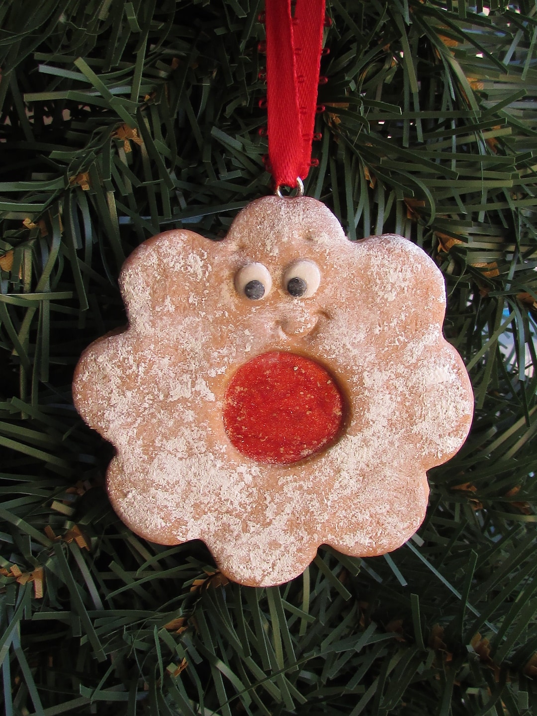 Christmas Cookie Ornament Sugar Cookie Christmas Ornament Linzer ...