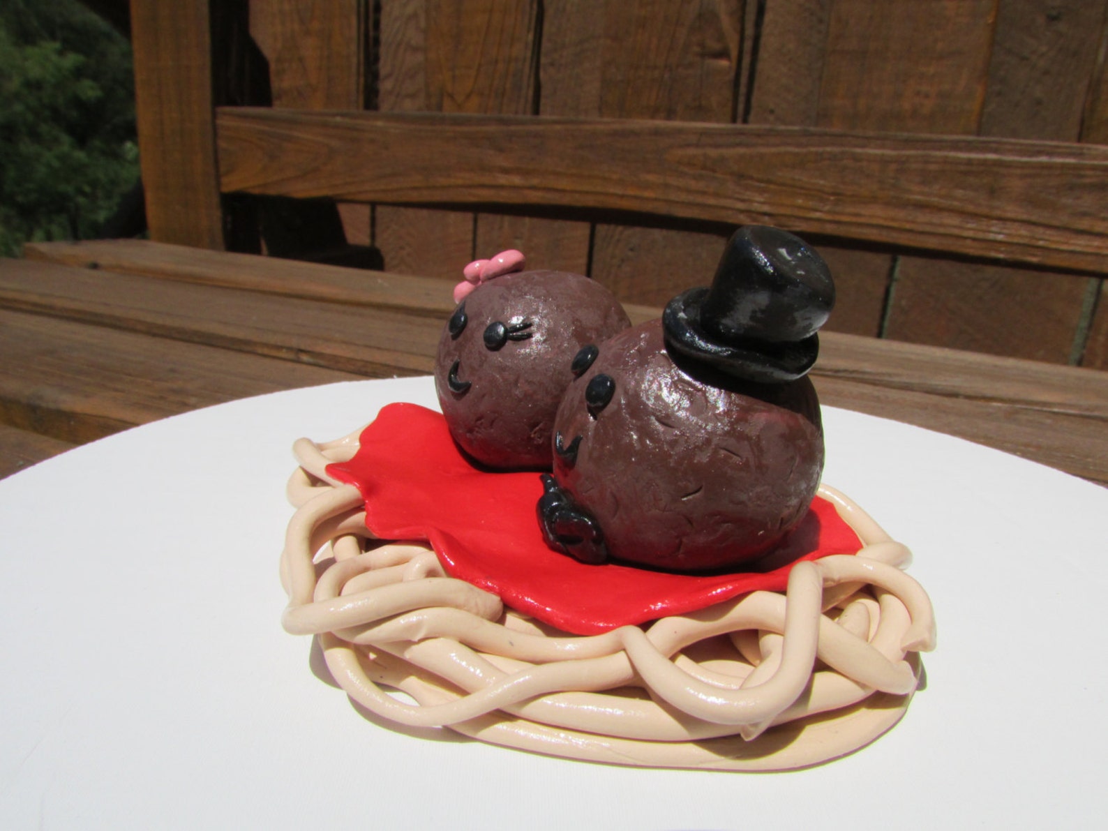 Spaghetti & Meatballs Wedding Cake Topper Meatball Bride and - Etsy