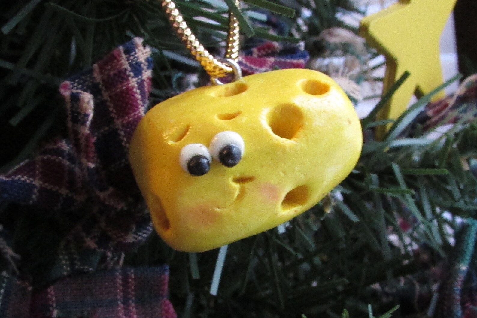 Cheesy Christmas Ornament Block of Cheese Ornament Cheesy Charm Funny ...