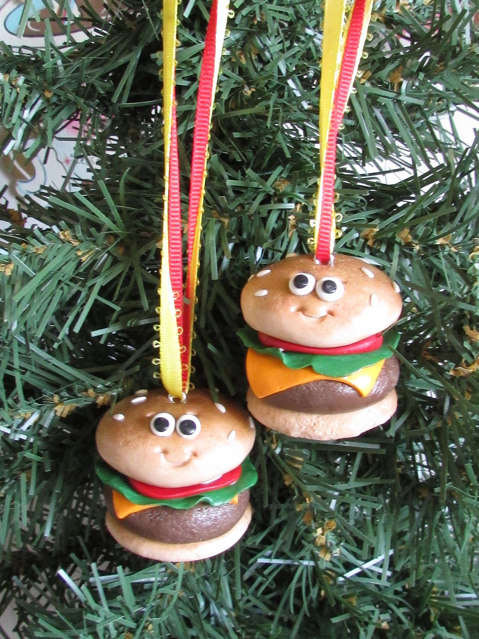 Cheeseburger Christmas Ornament, Cheeseburger Ornament, Burger Ornament ...