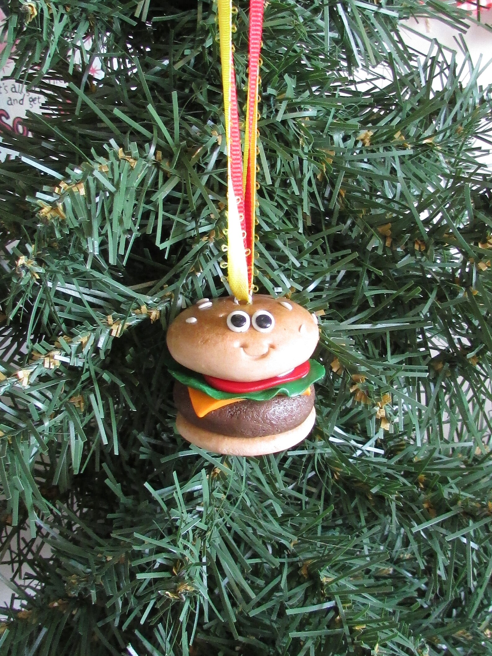 Cheeseburger Christmas Ornament, Cheeseburger Ornament, Burger Ornament ...