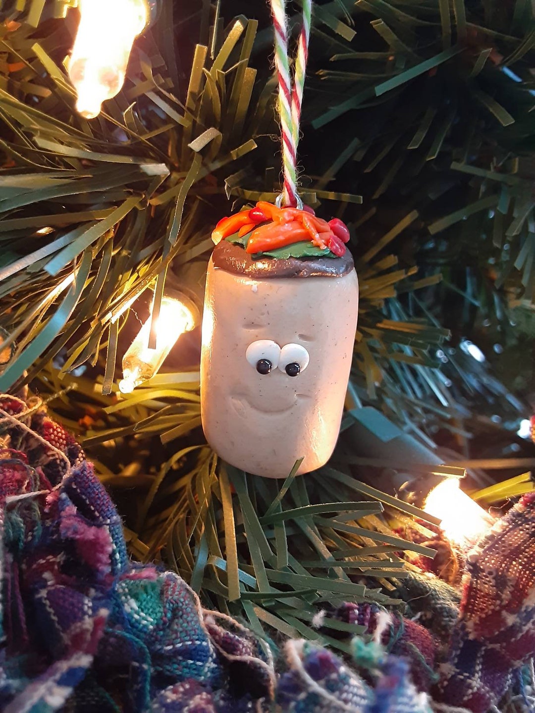 Burrito Christmas Ornament, Burrito Ornament, Burrito Charm, Funny Food ...