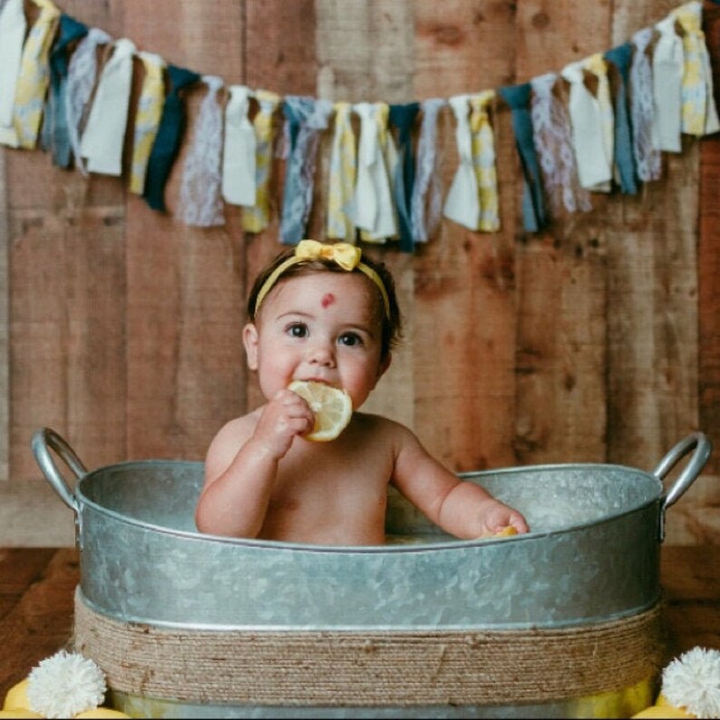 Lemon Rag Tie Garland Lemonade Photo Prop County Fair Farmers Market ...