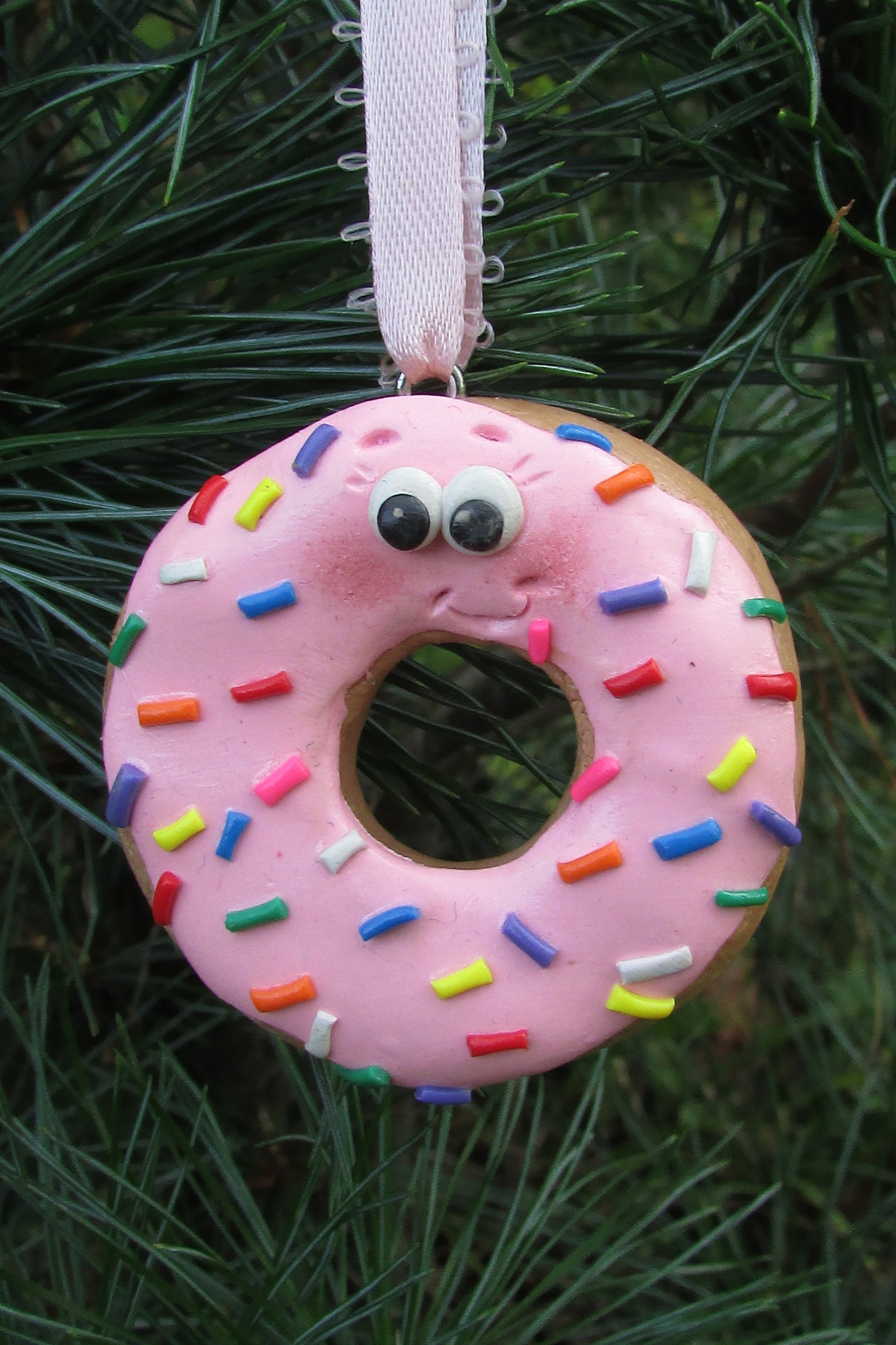 Donut Christmas Ornament Pink Donut Ornament Christmas - Etsy