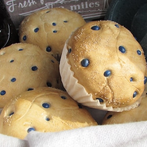 Fake Blueberry Muffins Faux Muffins Fake Baked Goods Tiered Tray Decor ...