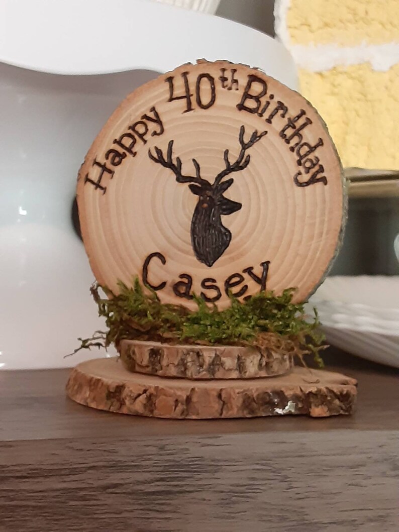 Deer Head Cake Topper Buck Cake Topper Rustic Hunting Birthday | Etsy