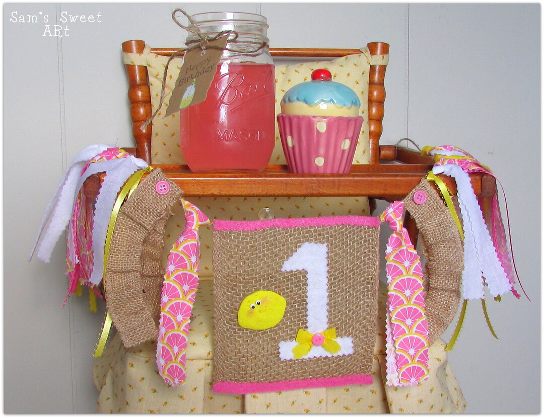 Pink Lemonade High Chair Banner Lemonade First Birthday Pink - Etsy