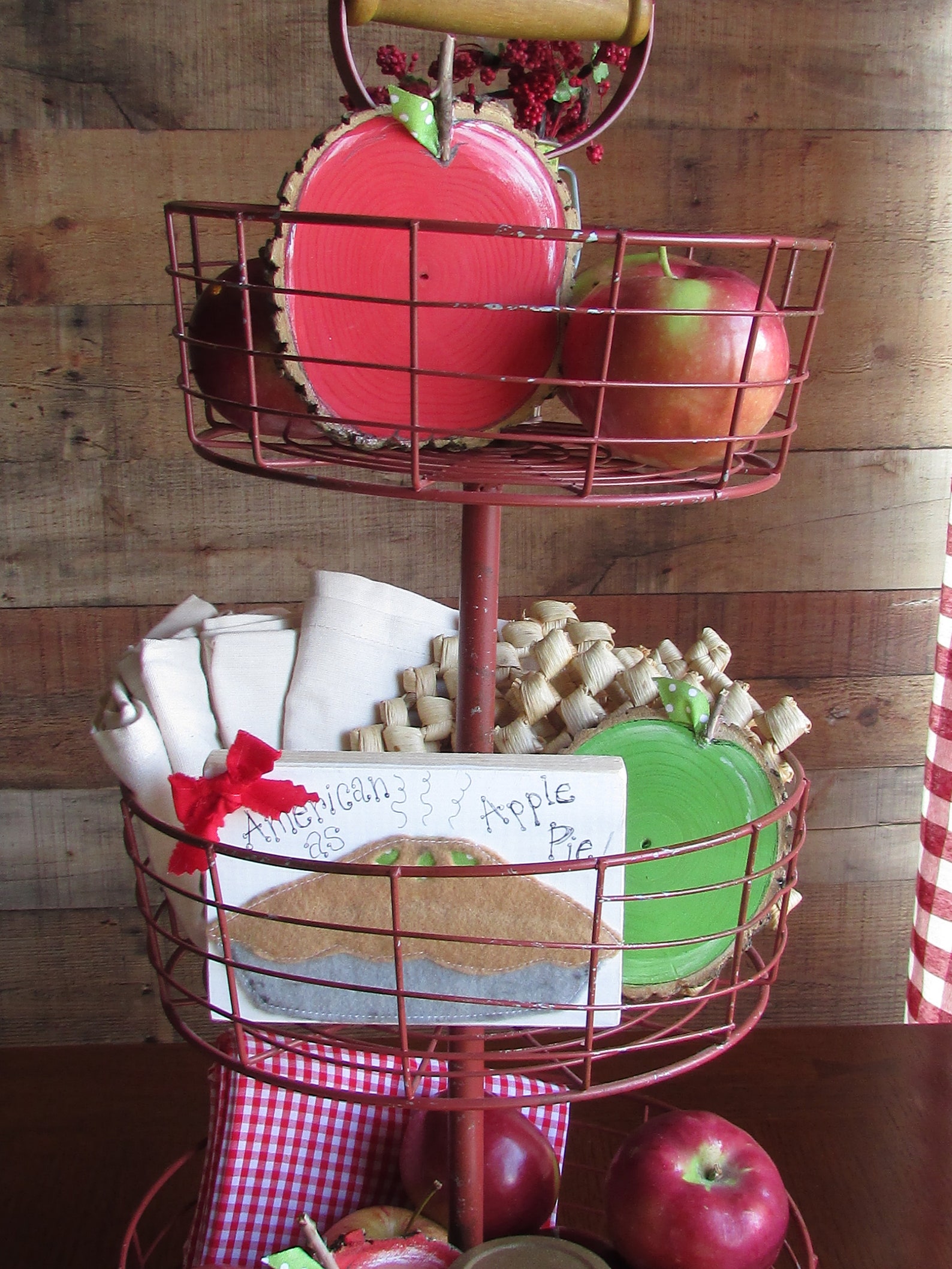Apple Pie MINI Sign Tiered Tray Decor Wood Sign Farmhouse Tray | Etsy