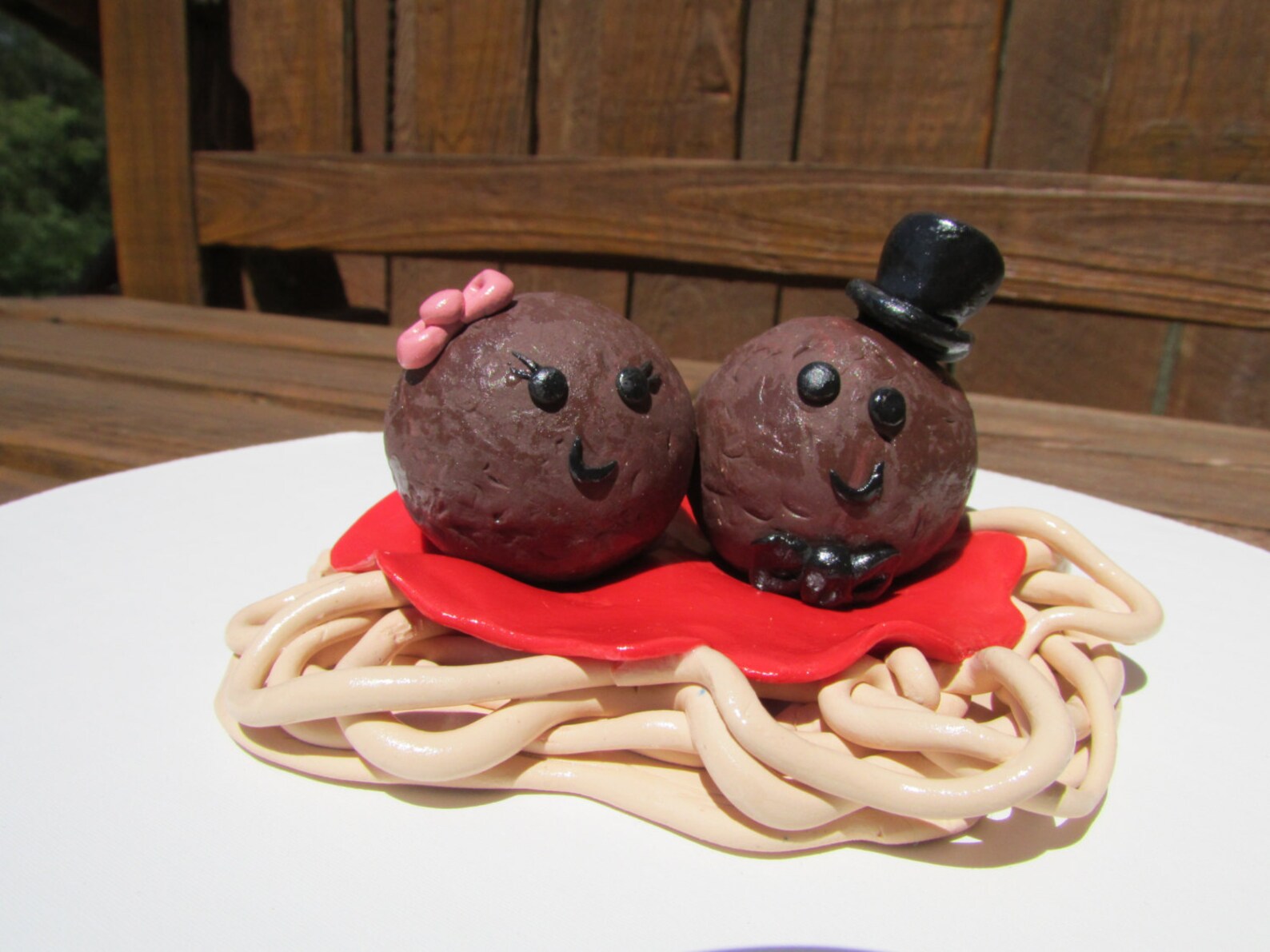Spaghetti & Meatballs Wedding Cake Topper Meatball Bride and - Etsy