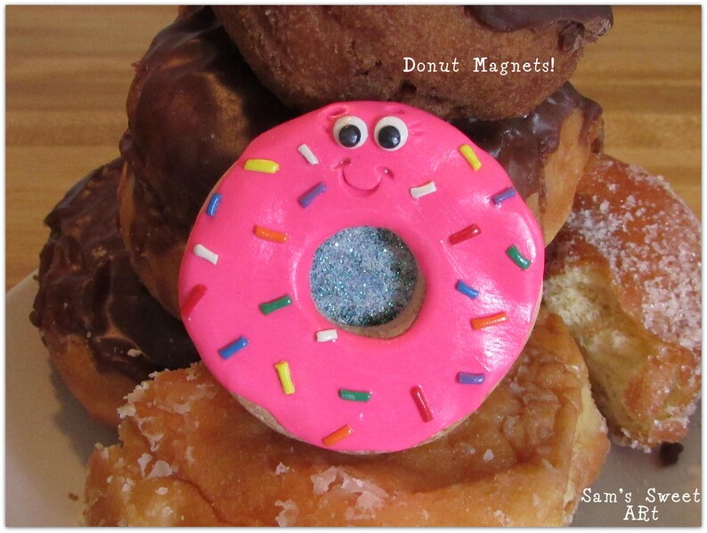 Doughnut Refrigerator Magnets Donut Magnets Doughnut | Etsy