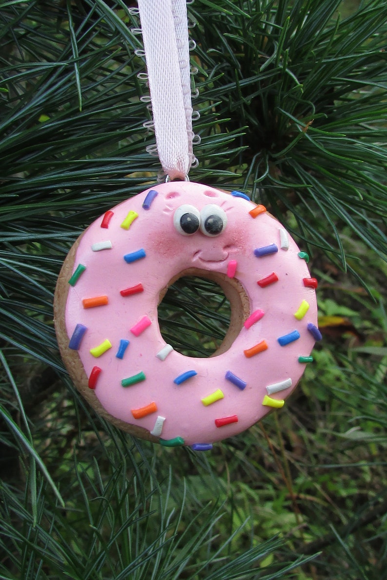 Donut Christmas Ornament Pink Donut Ornament Christmas | Etsy
