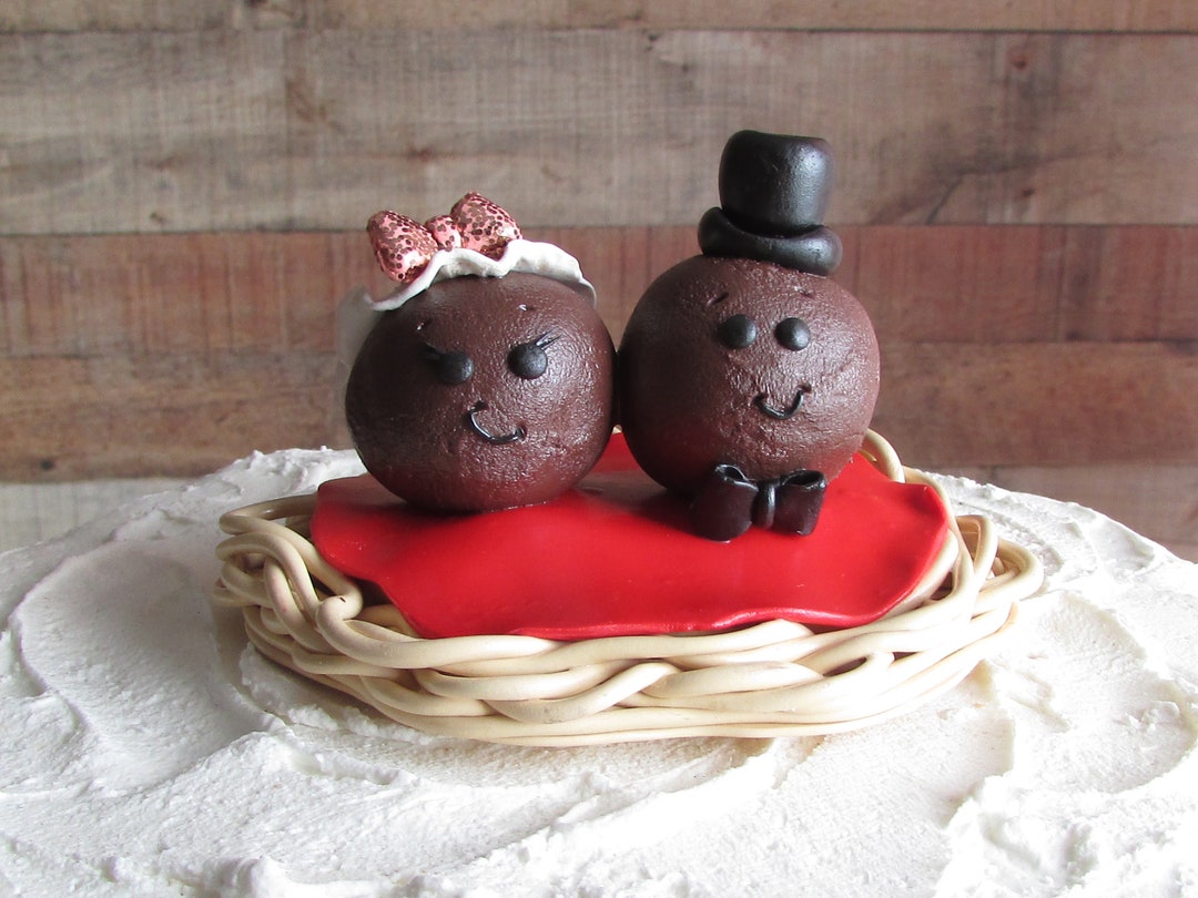 Spaghetti & Meatballs Wedding Cake Topper, Meatball Bride and Groom ...