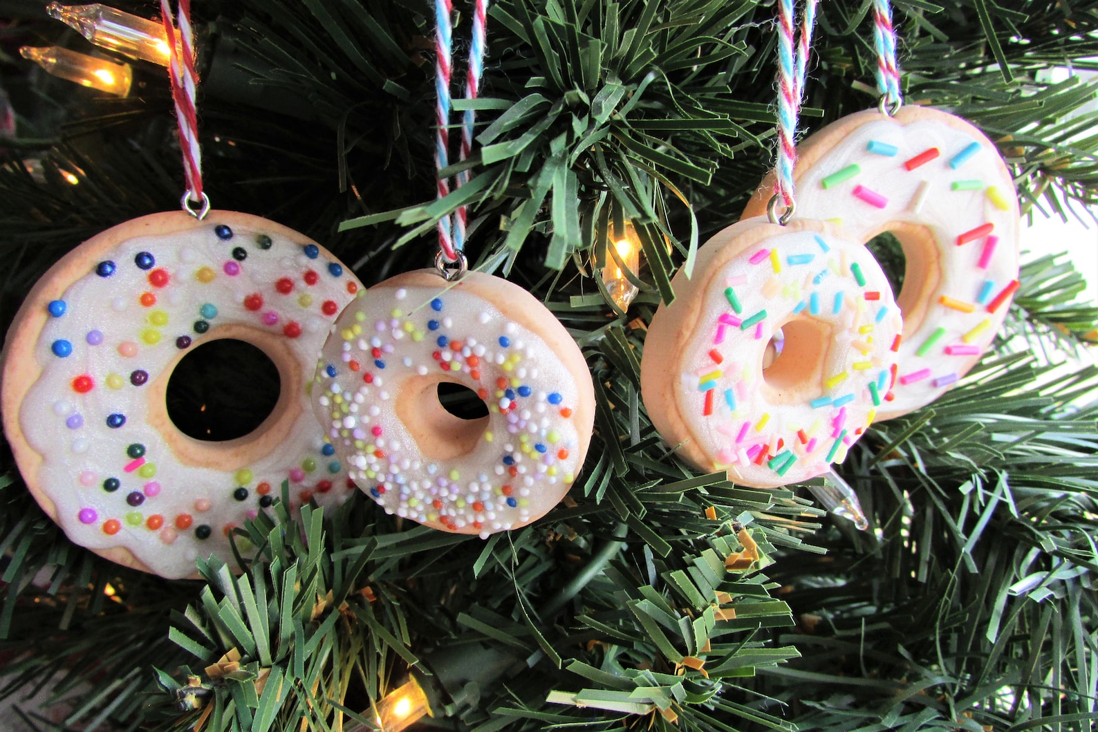1 MINI Donut Sugar Cookie Ornament Donut Tree Ornaments Baker Bakery ...